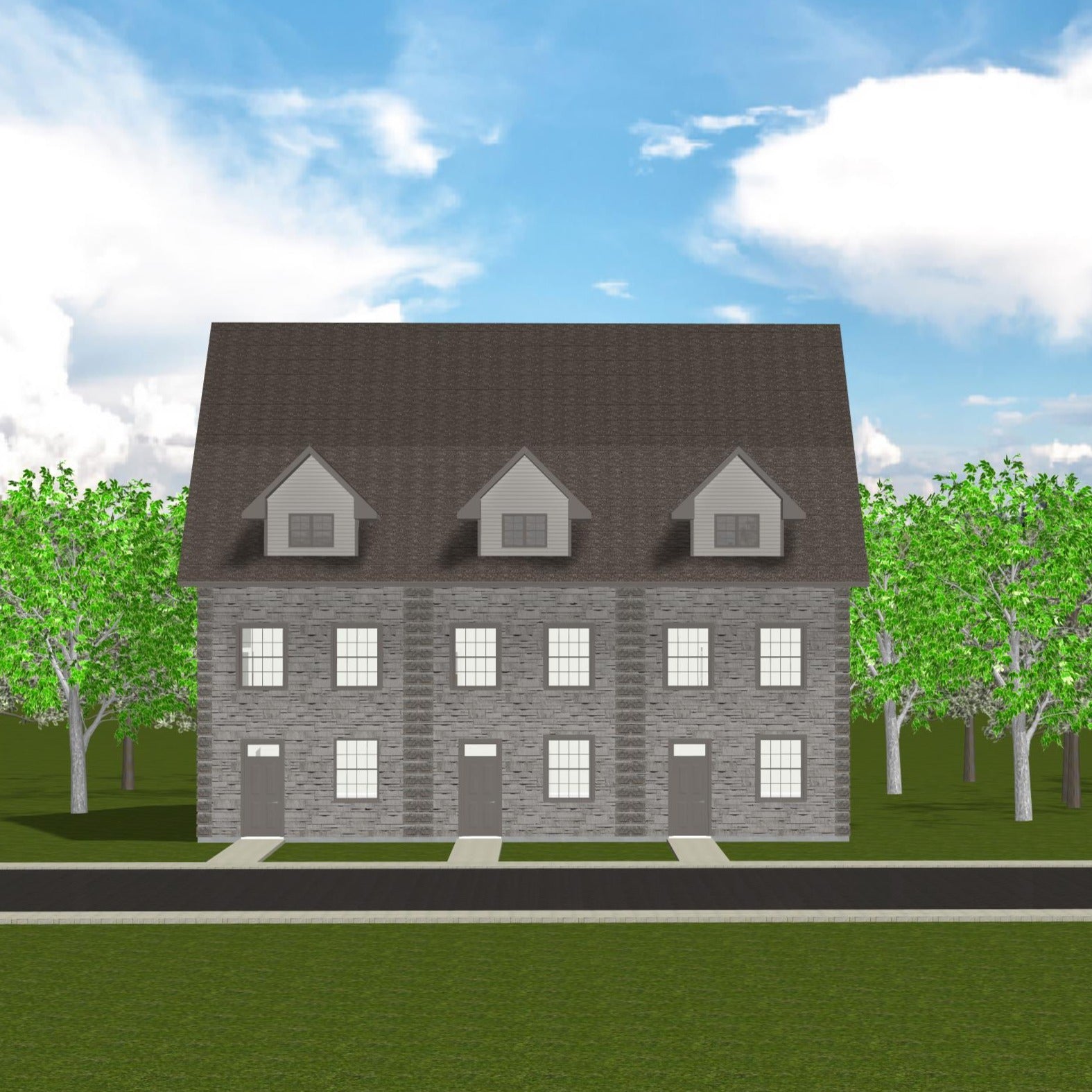 Plan #21-0095 | Townhouse, Triplex, 12 bedroom, 7.5 bathroom, Rental ...